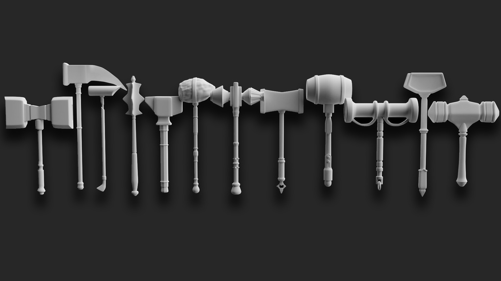 50 ハンマーとメイス Hammer and Mace - Anime - BOOTH