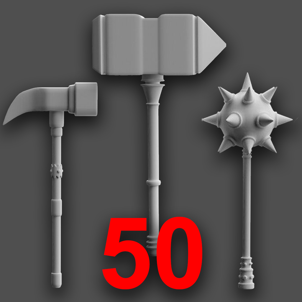 50 ハンマーとメイス Hammer and Mace - Anime - BOOTH