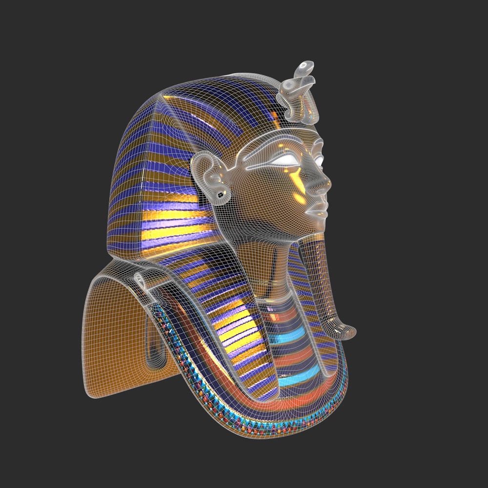 Tutankhamun Mask 3D - Anime - BOOTH