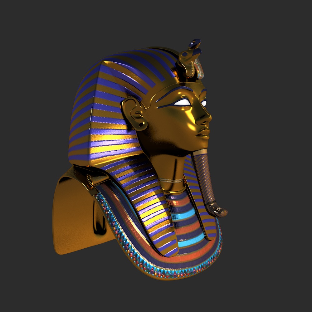 Tutankhamun Mask 3D - Anime - BOOTH