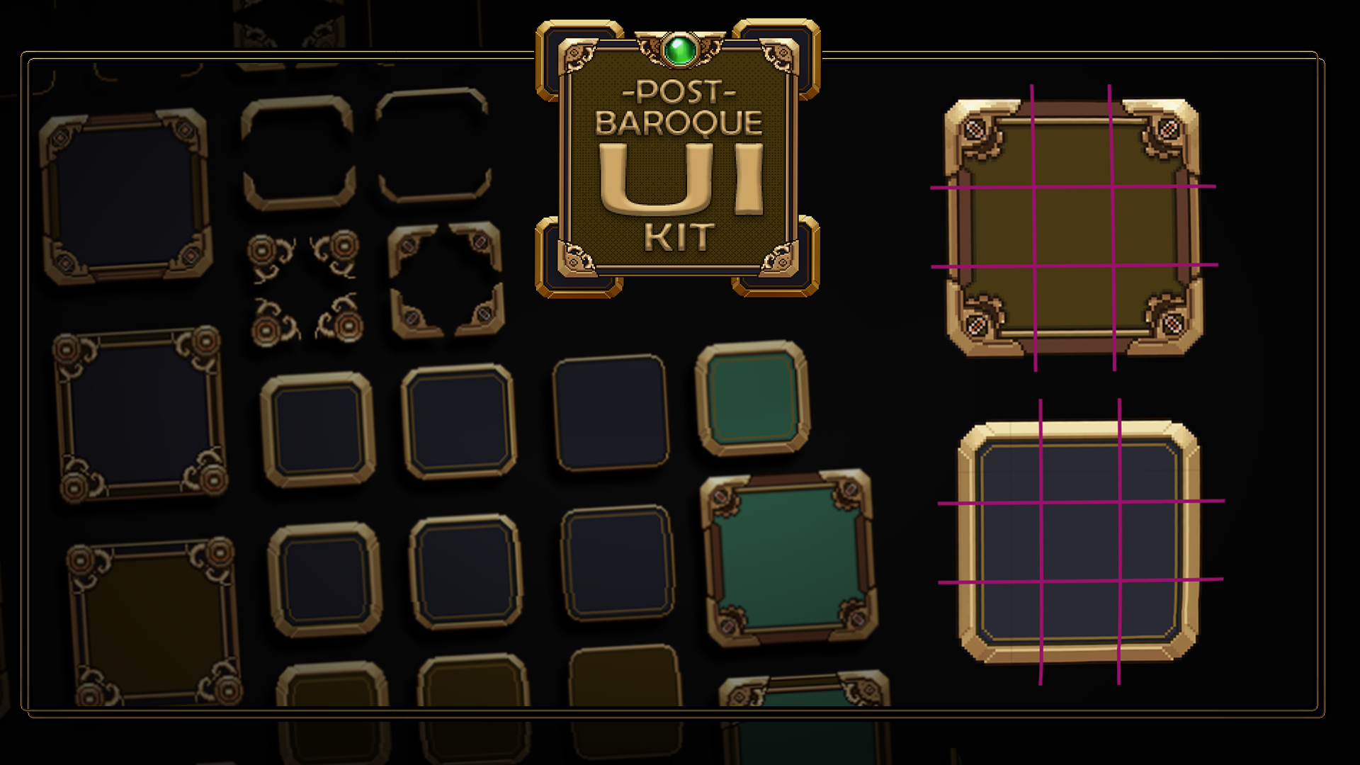 後期バロック風 UI/GUI キット - Post-Baroque UI/GUI Kit - barely apes - BOOTH