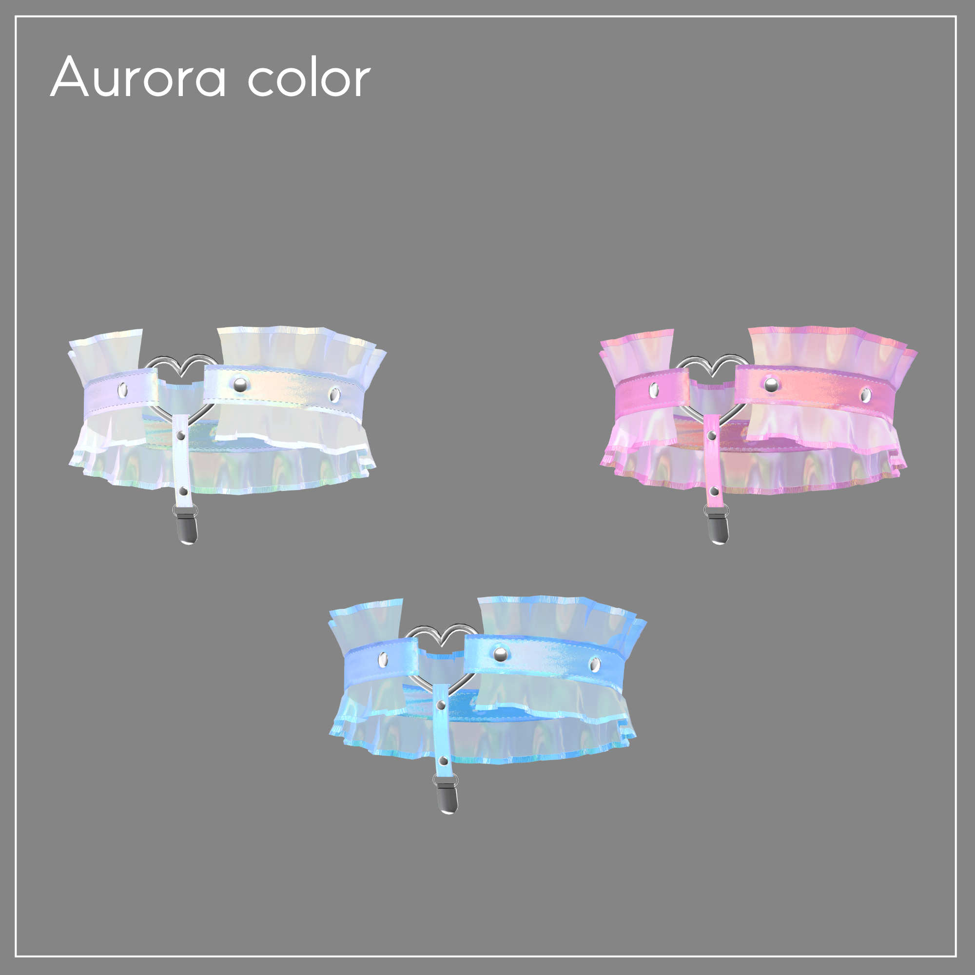 Heart Garter for Maya 【VRC想定】 - てんぱすおおもり - BOOTH