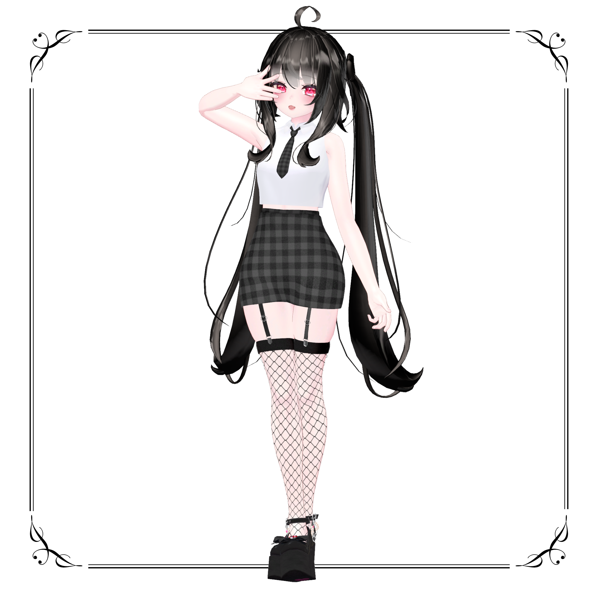 Lace Garter and Socks Texture for Maya【VRC想定】 - てんぱすおおもり - BOOTH