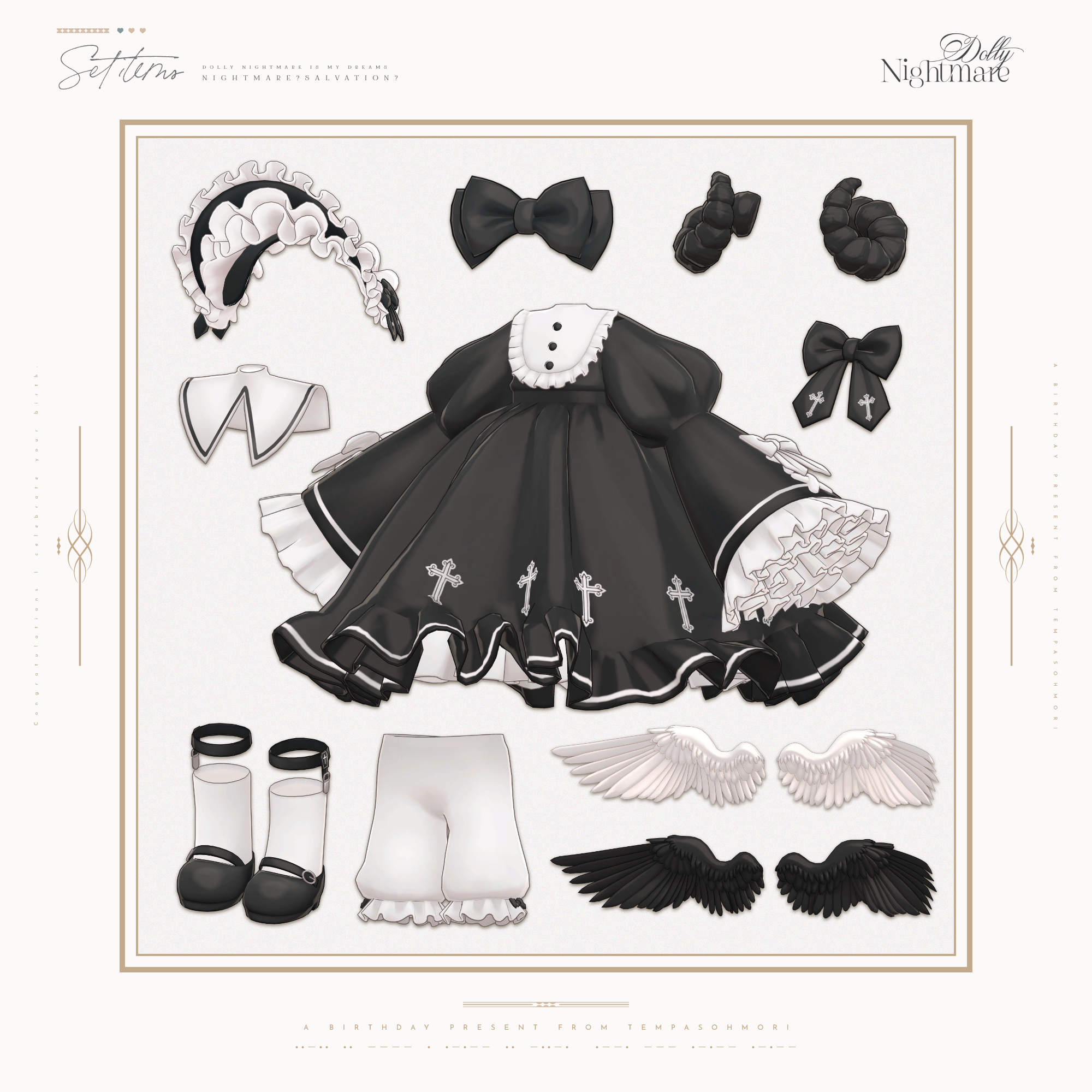 🖤Dolly Nightmare🖤 【まめふれんず対応衣装】 - てんぱすおおもり - BOOTH