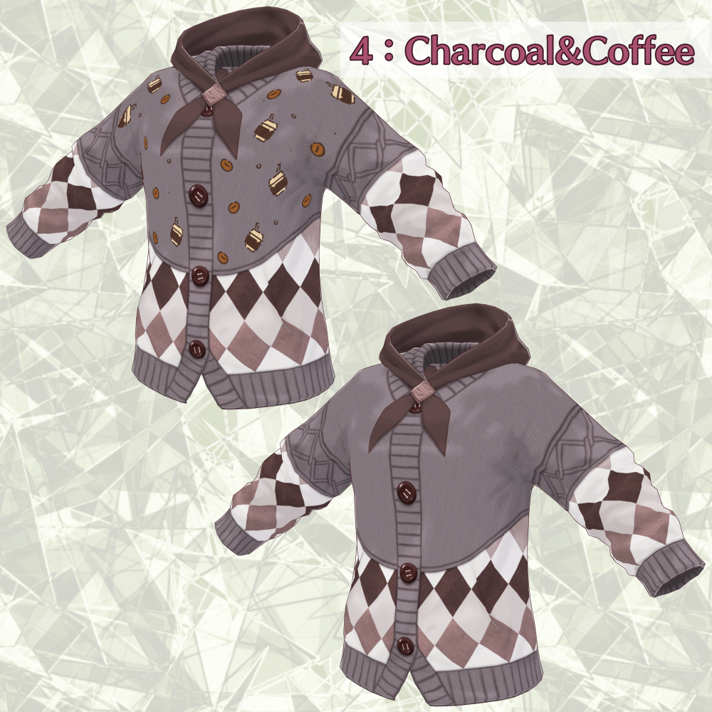 【VRoid】Diamond Pattern Cardigan - Pastel Walker - BOOTH