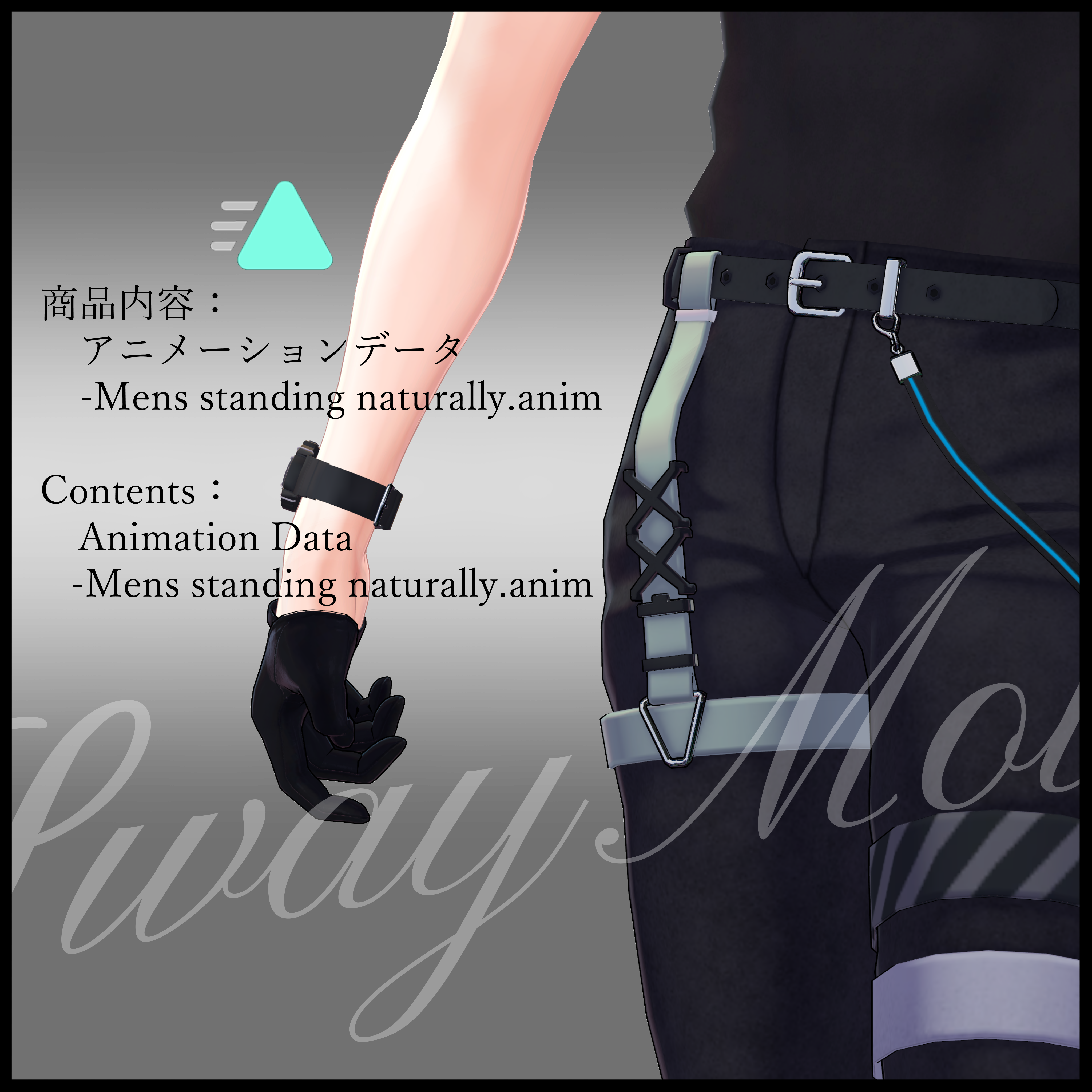 【Motion Animation】MENs Standing naturally ver.1.0 立ち姿 男性 モーション アニメーション ...