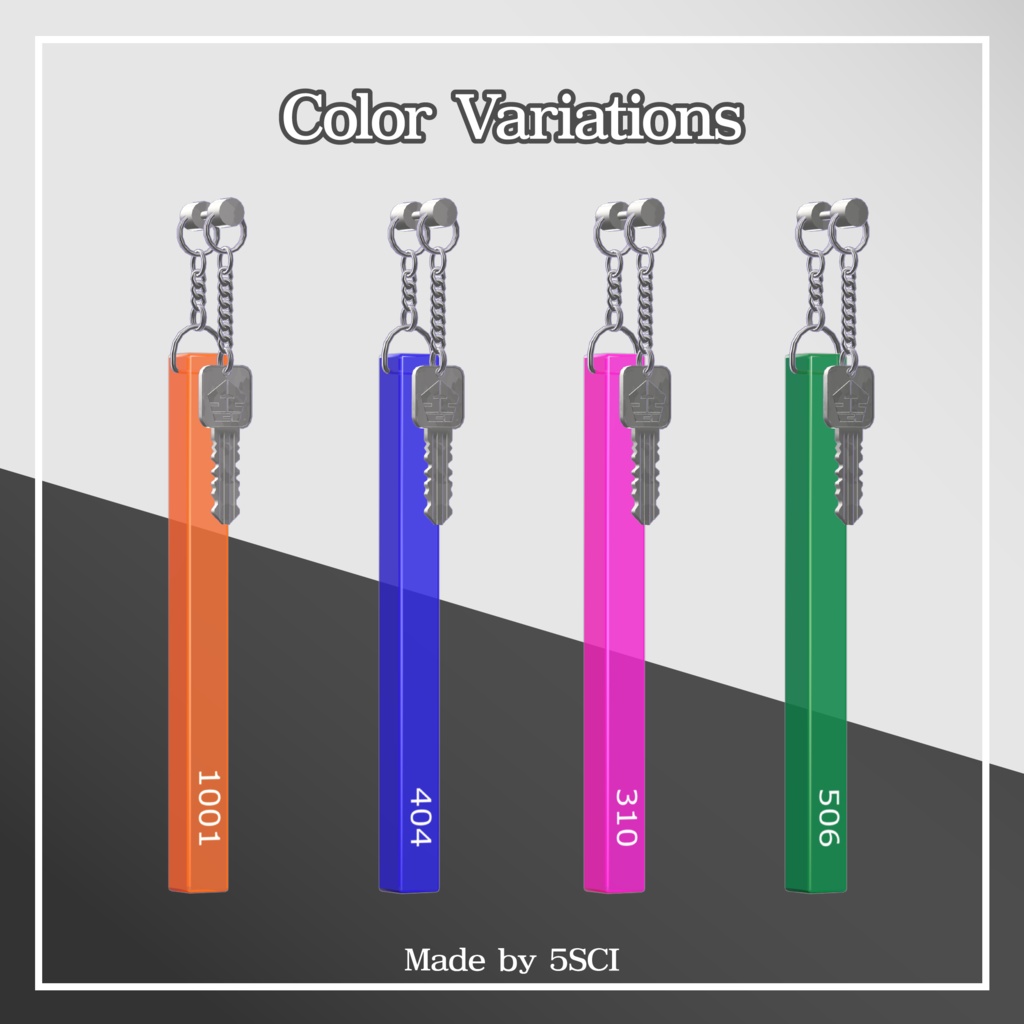 H.K.E.-Hotel Key Earrings- 【3Dモデル】 - 5丁目商工会 #5SCI - BOOTH