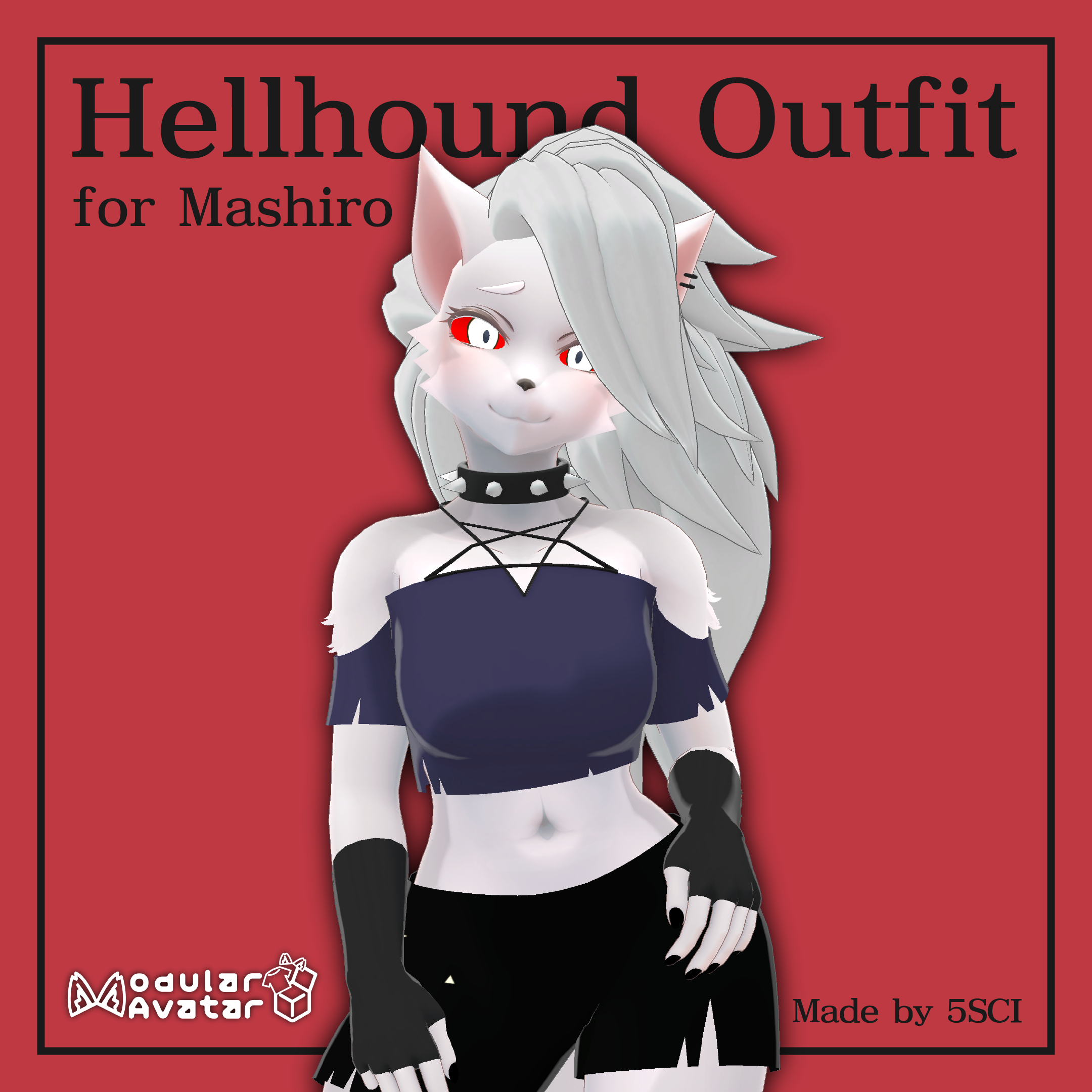 Hellhound Outfit for Mashiro ーましろちゃん専用ヘルハウンド衣装・髪型・マテリアルセットー - 5丁目商工会 ...