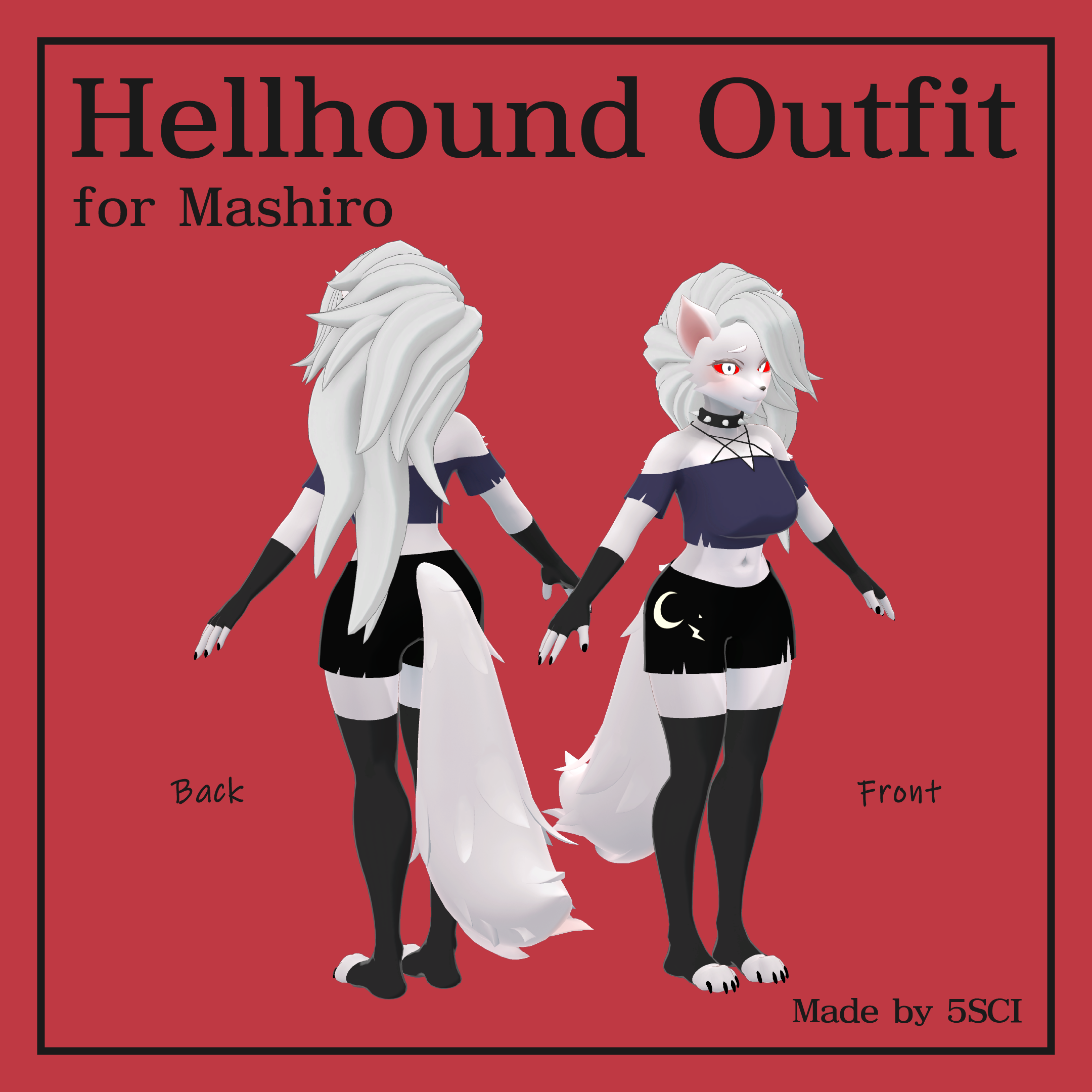 Hellhound Outfit for Mashiro ーましろちゃん専用ヘルハウンド衣装・髪型・マテリアルセットー - 5丁目商工会 ...