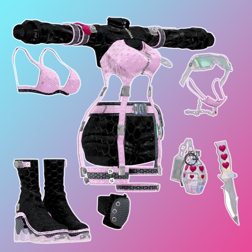 バーチャル戦士コーデセット桔梗ちゃん対応【PB対応】 - C.C.MATILDA - BOOTH