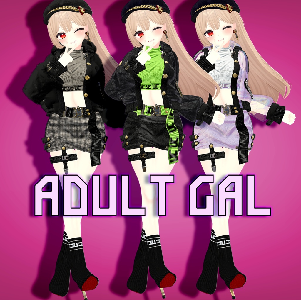 ♡ADULT GAL for 舞夜♡（ファー＆レザージャケットセット） - C.C.MATILDA - BOOTH