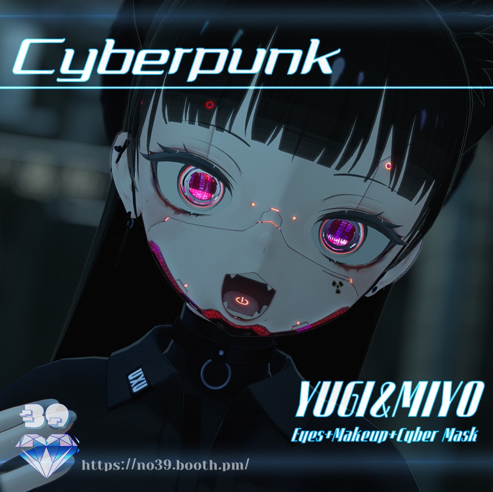 【YUGI&MIYO専用】Cyberpunk-Eyes+Makeup+Cyber Mask Tex[HD-PSD]♥ - No.39 - BOOTH