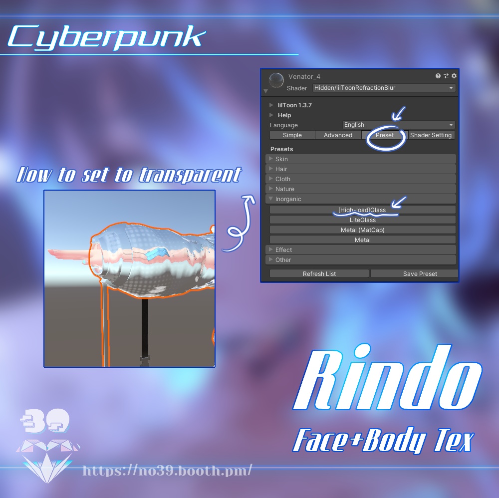 【Rindo専用】Cyberpunk-Eyes+Makeup+Body Tex[HD-PSD]♥ - No.39 - BOOTH