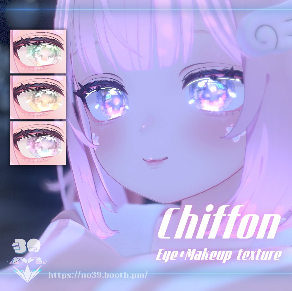 【シフォン(Chiffon)専用 】Cherry Blossom Rain Eye+Makeup+Body texture+Material[HD-PSD] - No.39 - BOOTH