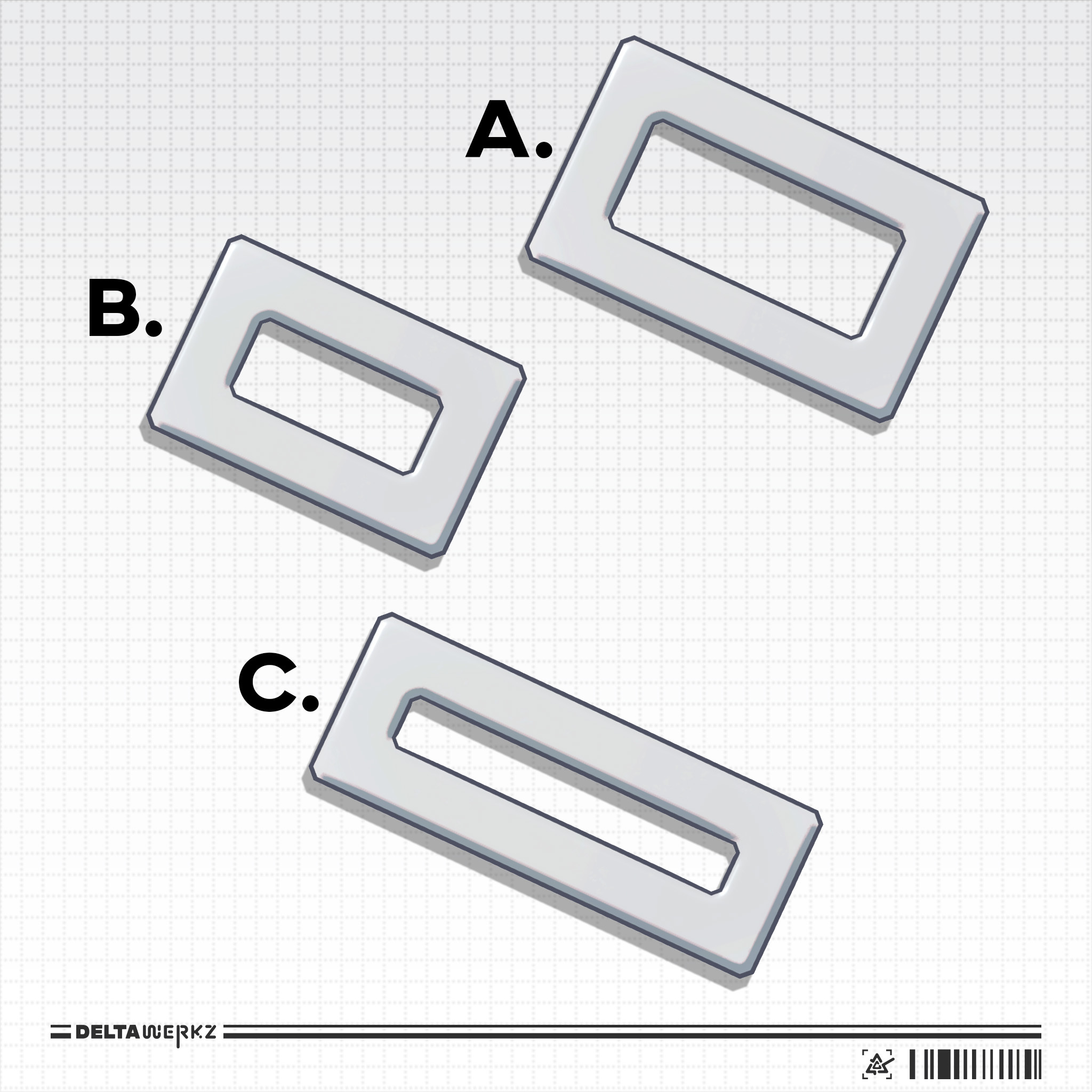 Rectangle Hair Clips - DELTAWERKZ - BOOTH