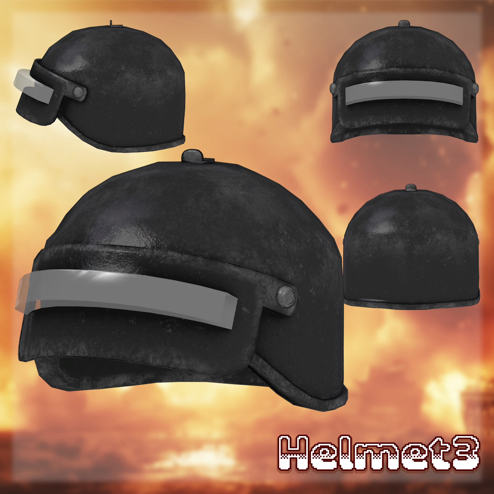 [OPEN SALE] Battle Set (Helmet , Bulletproof Vest) - Small Heart Parrot ...