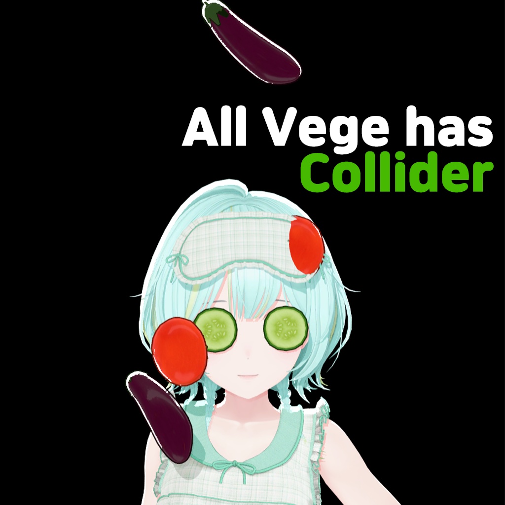 [Warudo Prop] Vegetable Pack / 호불호 야채팩 (Nilo,Standard) - Small Heart ...