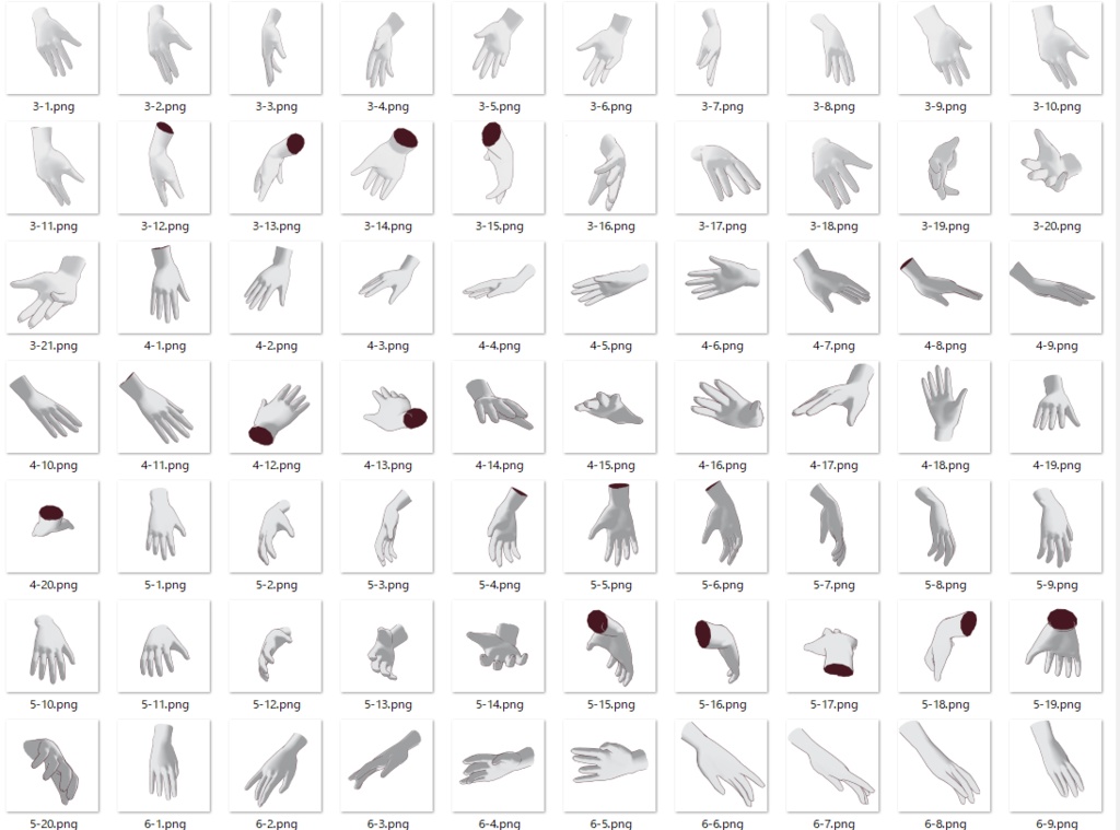 【トレスフリー素材】手のポーズ集 - illust-pose - BOOTH