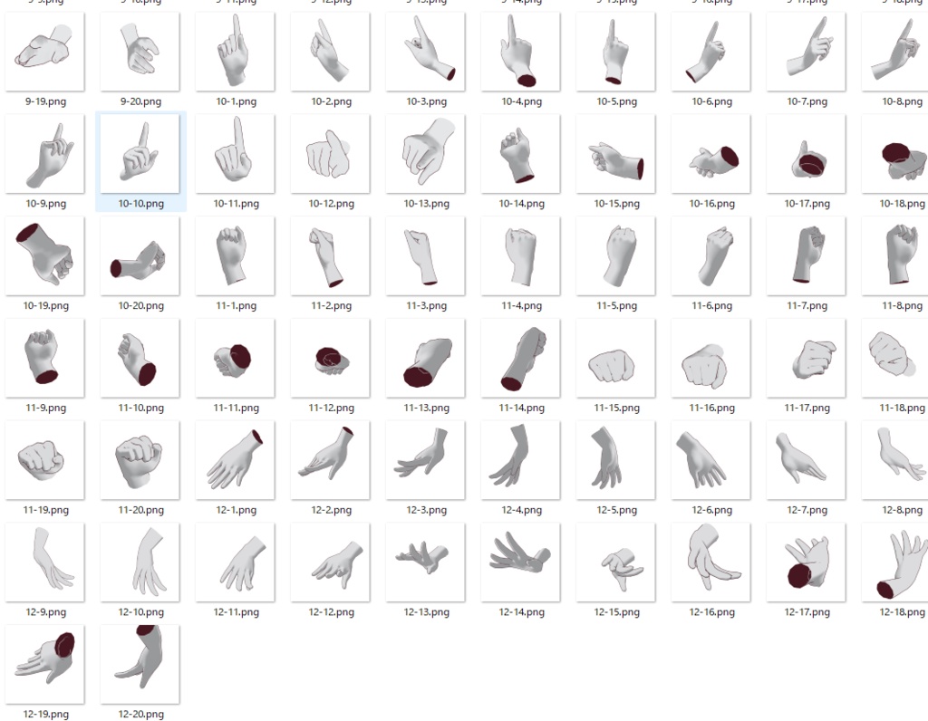 【トレスフリー素材】手のポーズ集 - illust-pose - BOOTH