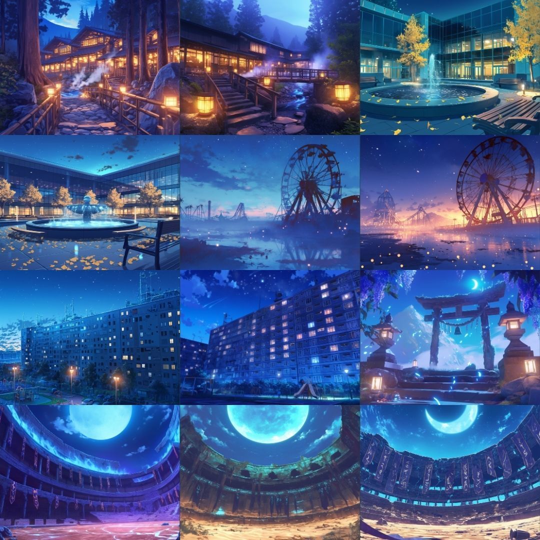 【TRPG背景素材】夜/夜景155枚｜ファンタジー・ホラー・日常・施設・風景etc - 🪼くらげさんの背景素材 - BOOTH