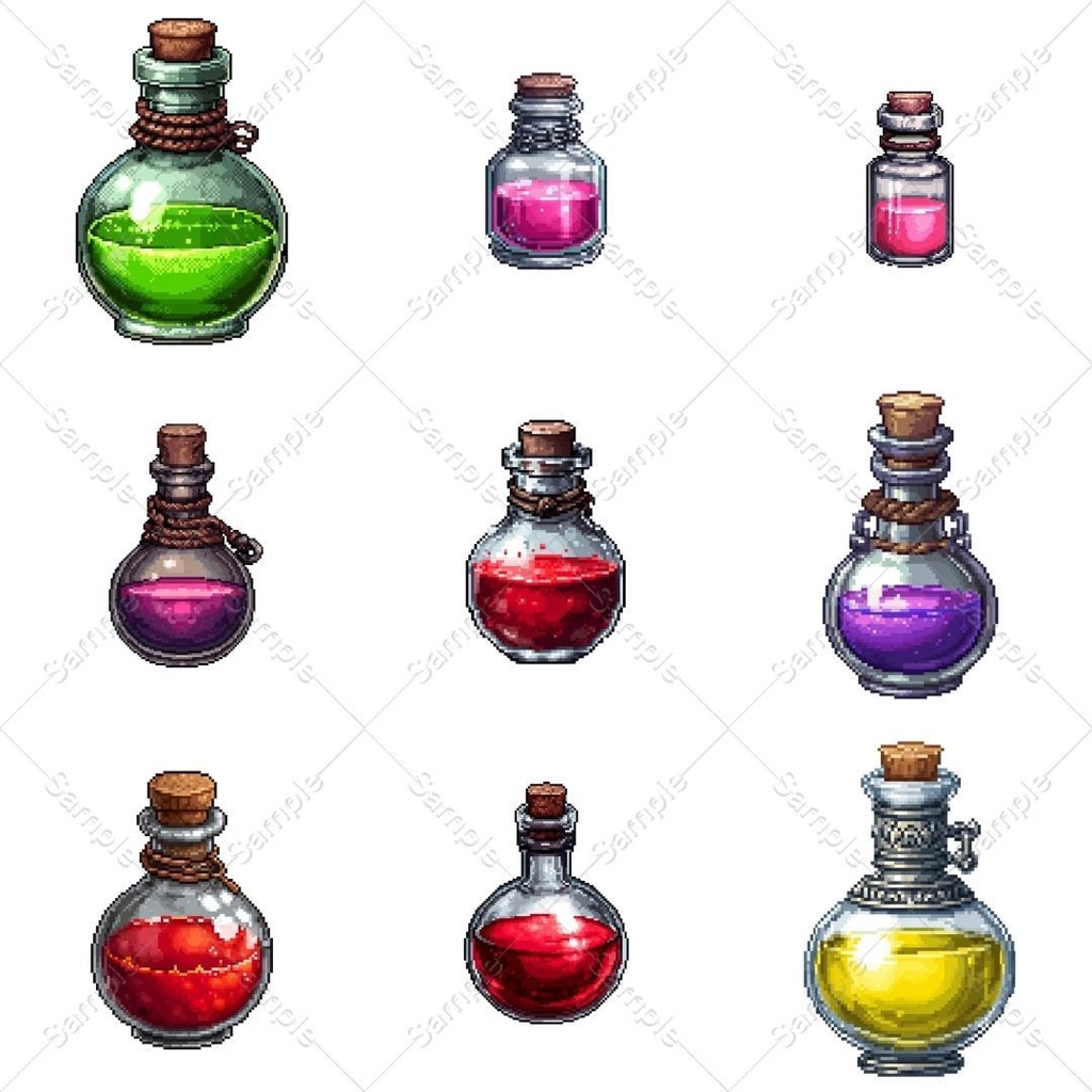 【透過済250点】ドット絵風アイテム[png]｜TRPG・ファンタジー・ゲーム・アイテム - 🪼くらげさんの背景素材 - BOOTH