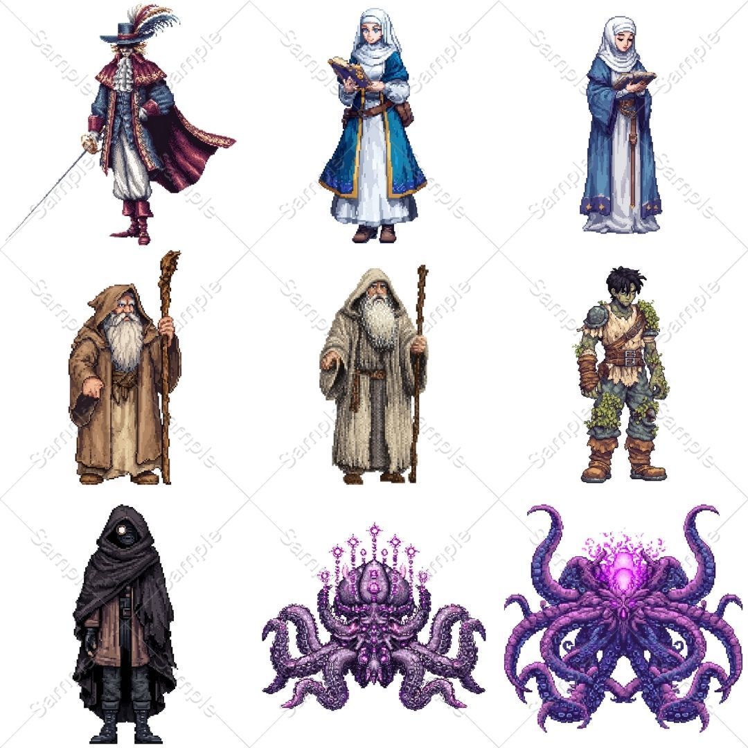 【透過済250点】ドット絵風アイテム[png]｜TRPG・ファンタジー・ゲーム・アイテム - 🪼くらげさんの背景素材 - BOOTH