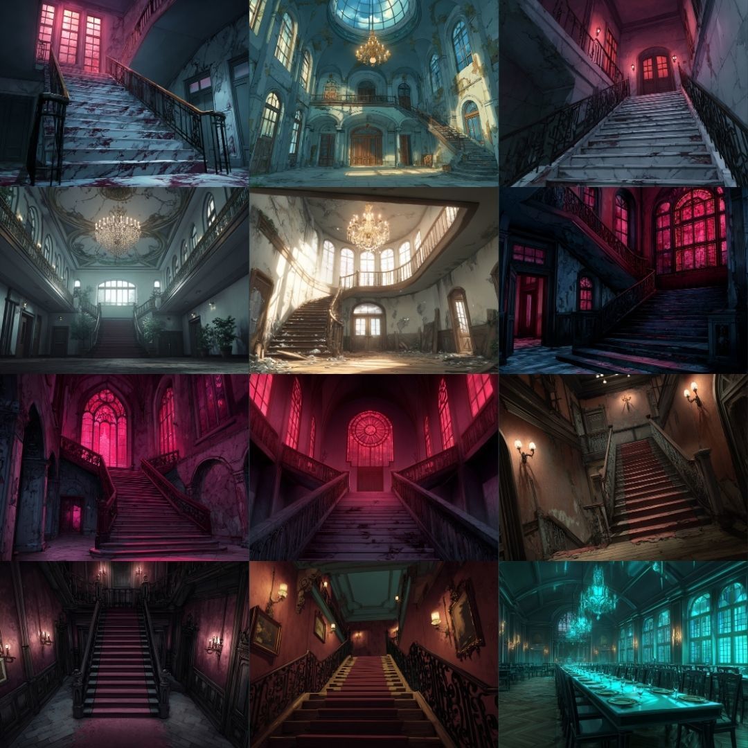【TRPG背景素材】不穏な屋敷_150枚｜外観･部屋･廊下･地下室etc - 🪼くらげさんの背景素材 - BOOTH