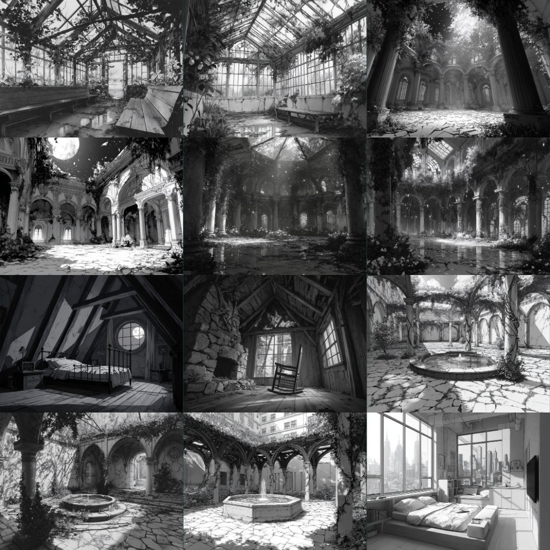 【TRPG背景素材】モノクロ 250枚｜風景･施設･ファンタジー･ホラー - 🪼くらげさんの背景素材 - BOOTH