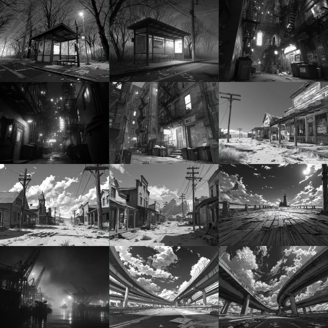 【TRPG背景素材】モノクロ 250枚｜風景･施設･ファンタジー･ホラー - 🪼くらげさんの背景素材 - BOOTH