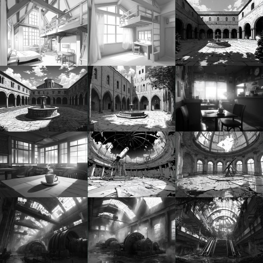 【TRPG背景素材】モノクロ 250枚｜風景･施設･ファンタジー･ホラー - 🪼くらげさんの背景素材 - BOOTH