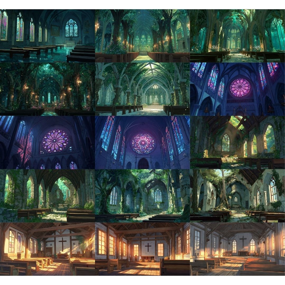 【TRPG背景素材】教会 175枚｜シンプル•外観•内観•ホラー•etc - 🪼くらげさんの背景素材 - BOOTH