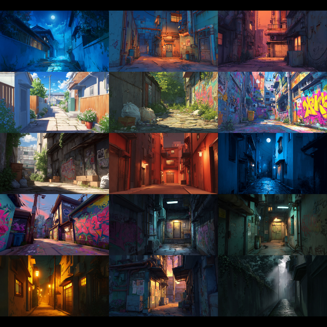【背景素材】 路地裏 65枚｜日常•不穏•夕方•夜etc（TRPG, マダミス, ココフォリア, ゲーム） - 🪼くらげさんの背景素材 - BOOTH