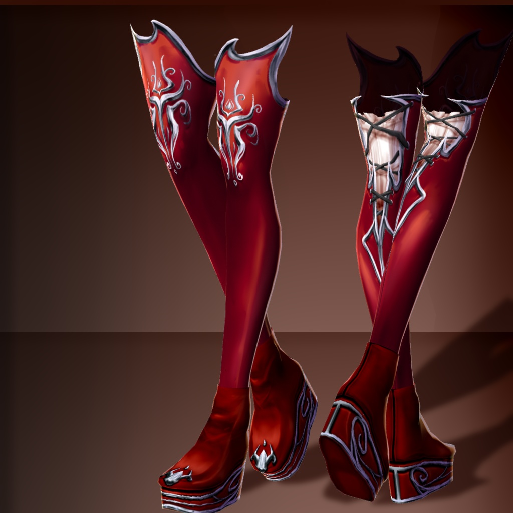 (VRoid beta) Fantasy Noble boots 6colors + editable file - The_Gambling ...