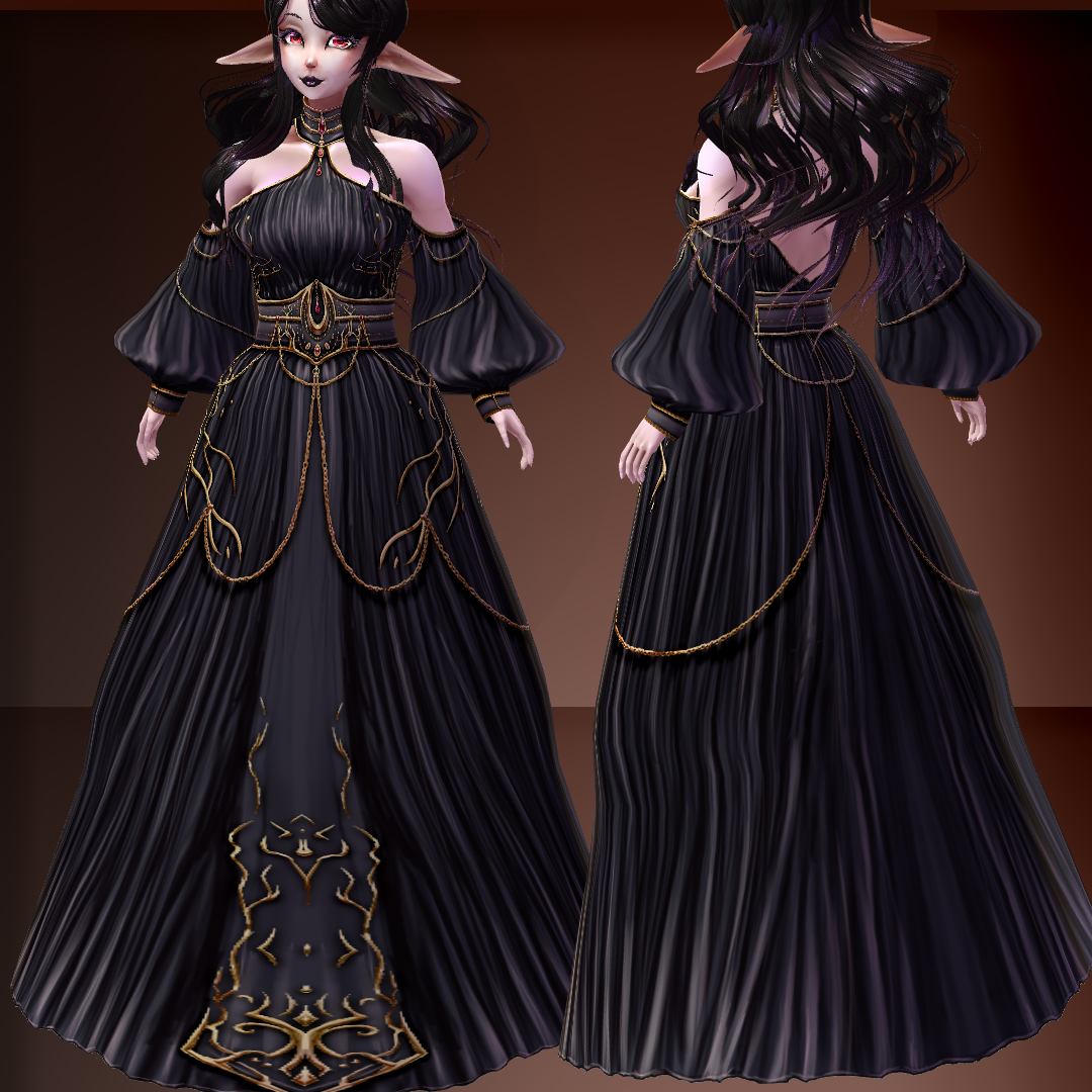 Noble mage dress,7 color schemes +customizable PSD file - The_Gambling ...