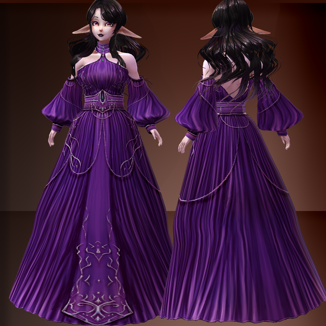 Noble mage dress,7 color schemes +customizable PSD file - The_Gambling ...