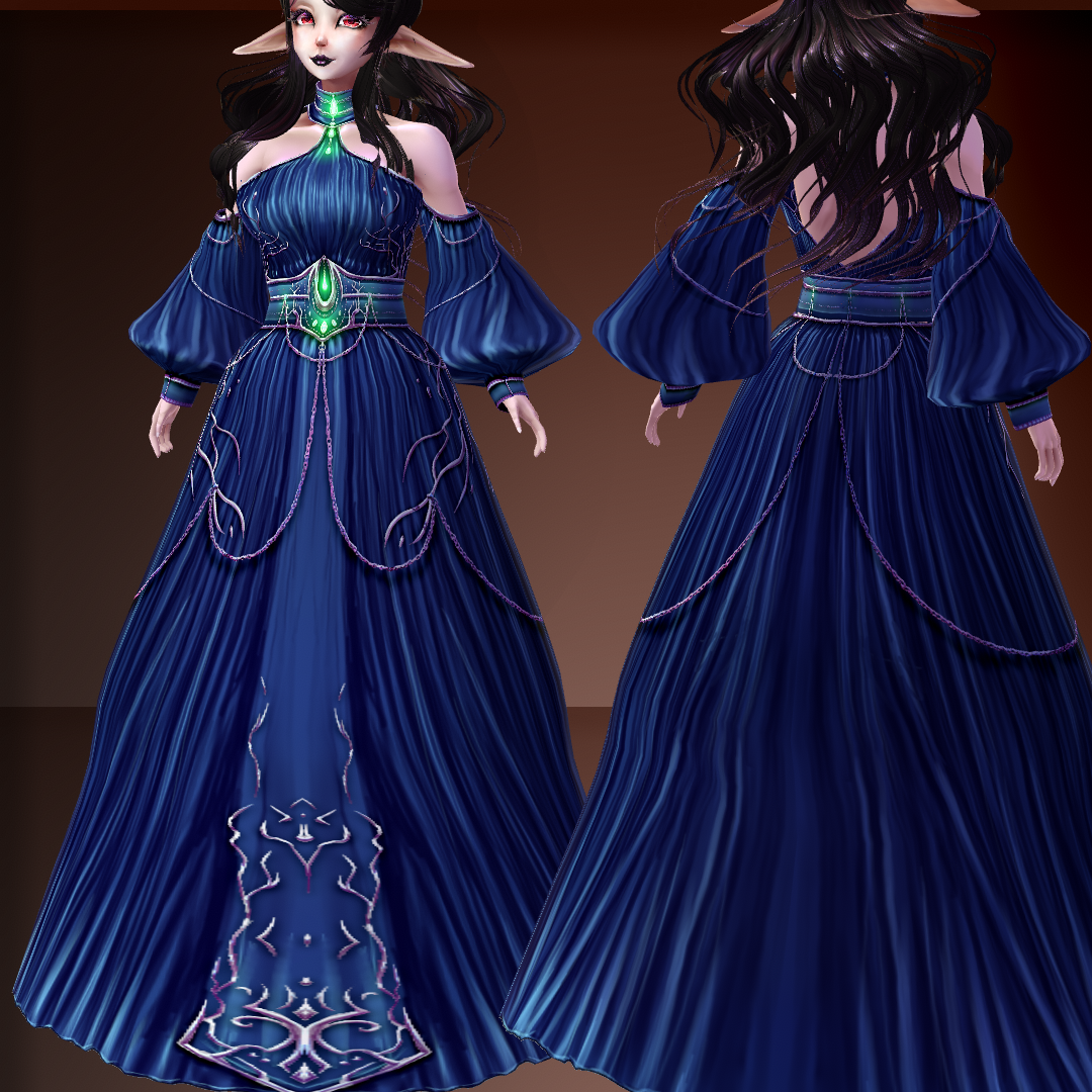 Noble mage dress,7 color schemes +customizable PSD file - The_Gambling ...