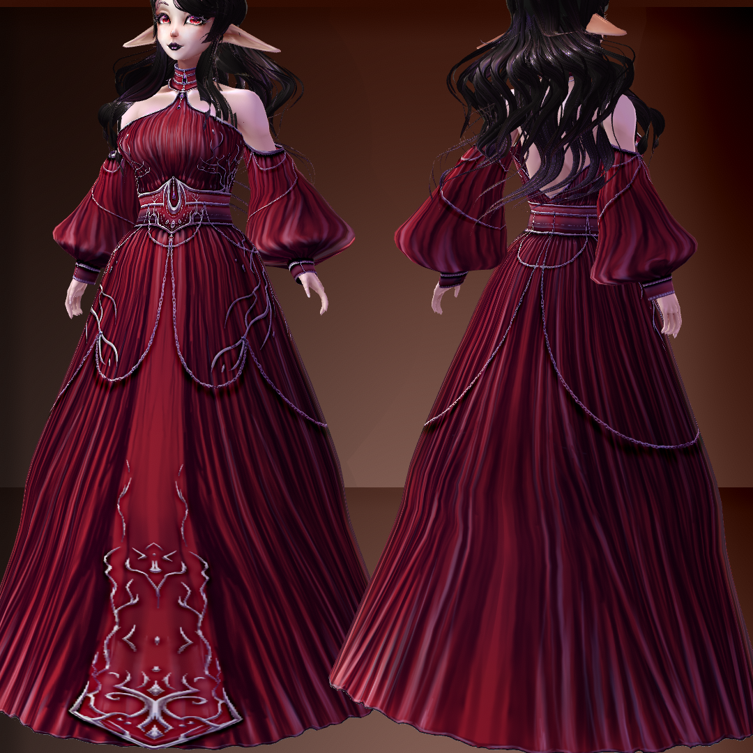 Noble mage dress,7 color schemes +customizable PSD file - The_Gambling ...