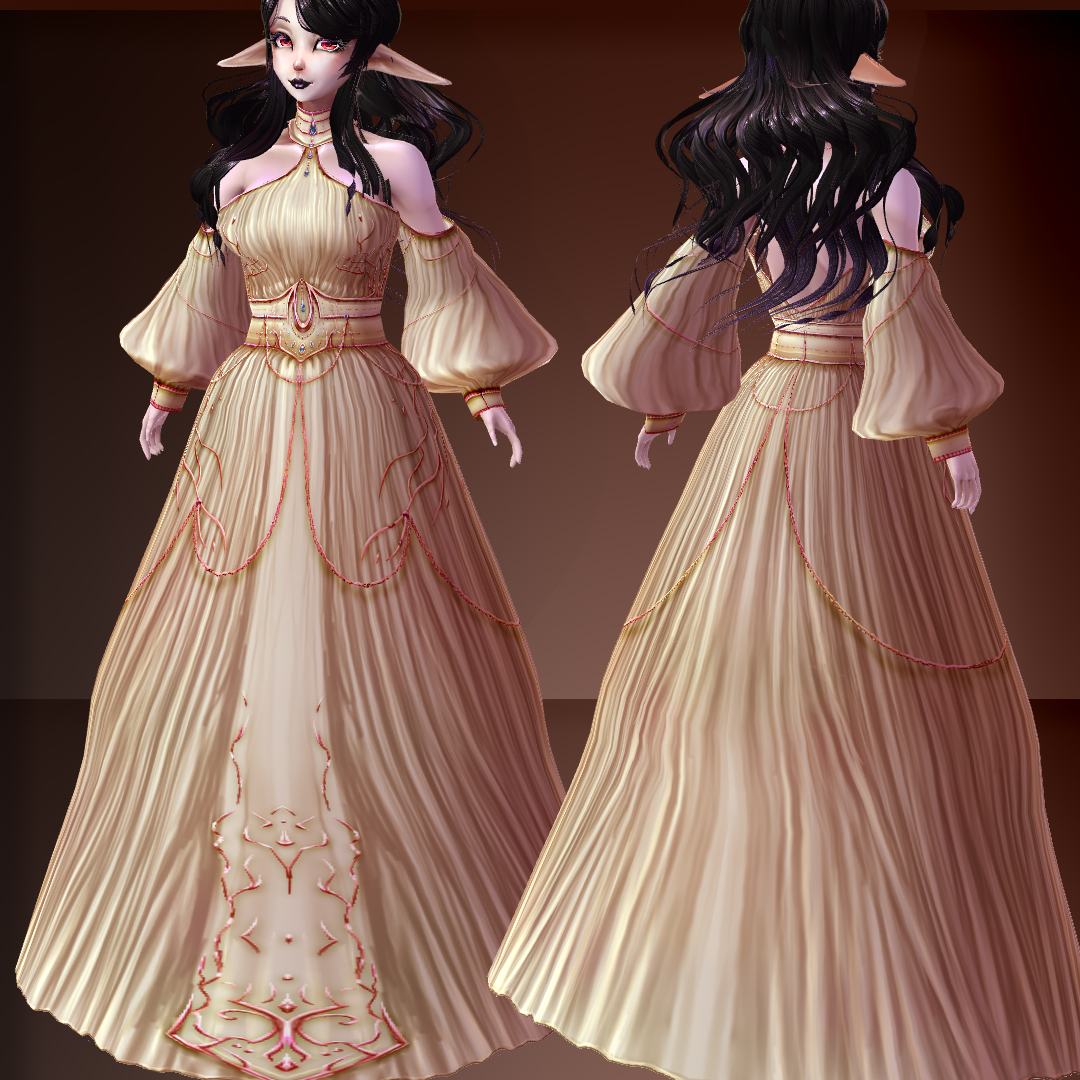 Noble mage dress,7 color schemes +customizable PSD file - The_Gambling ...
