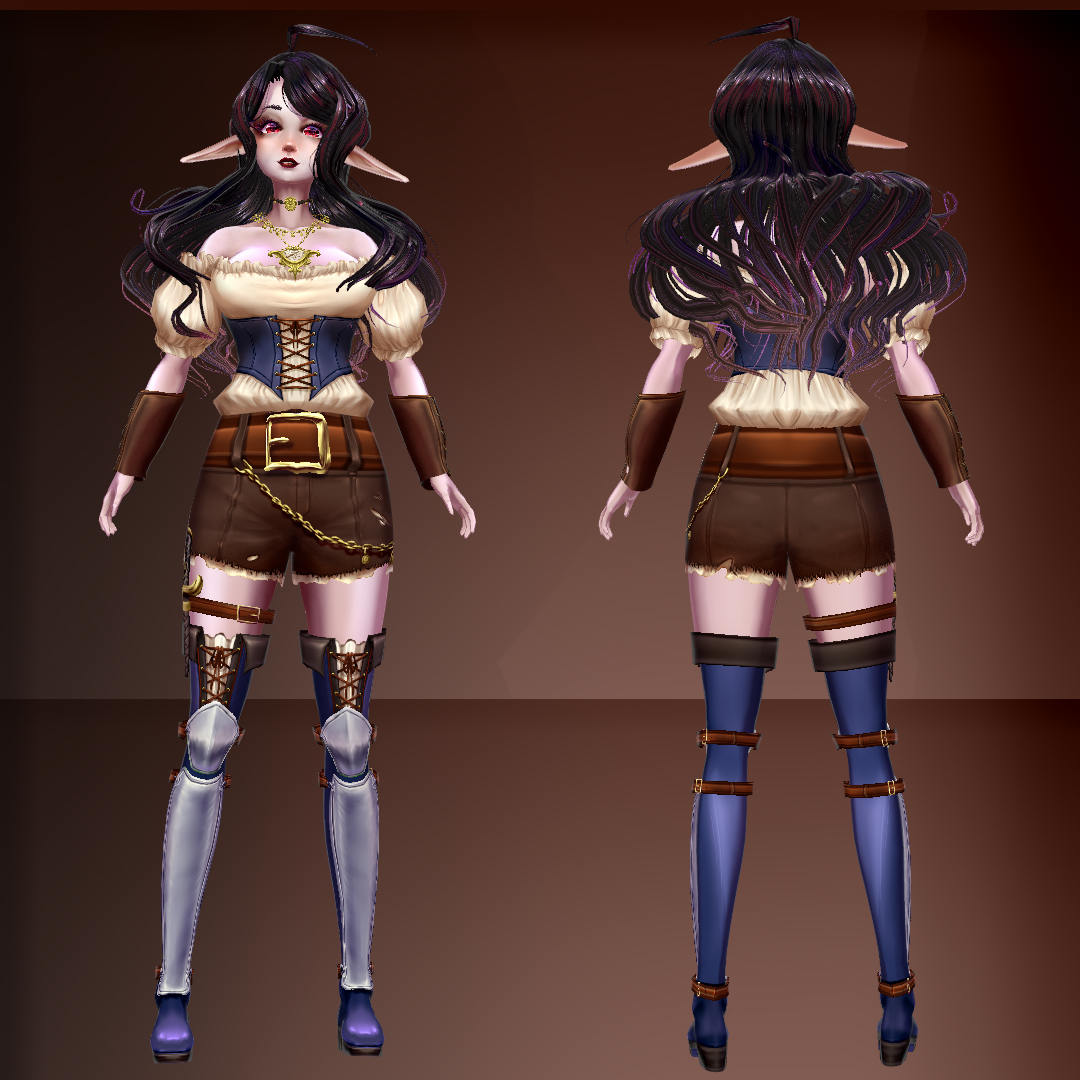 VRoid Adventurer/Pirate Outfit(for stable release)7 colors - The ...