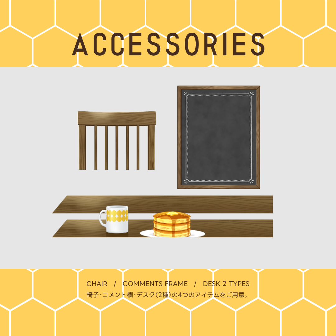 【配信背景】蜜蜂とミモザのお部屋/Bees and Mimosa Room - Room32 - BOOTH