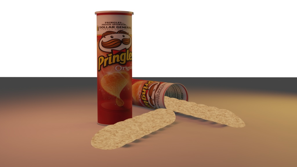 A 3d Model of Pringles 3d food Assets/プリングルスの3Dモデル - Play Maker - BOOTH