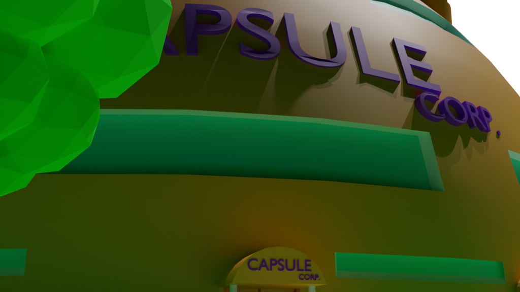 Lowpoly 3d Model Of Capsule Corp Building From Dragon Ball - Play Maker ...