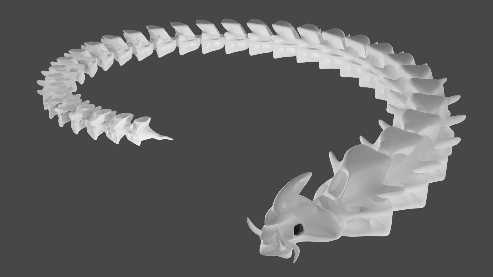 Flexible Primal Bone Dragon Made In Blender - Play Maker - BOOTH