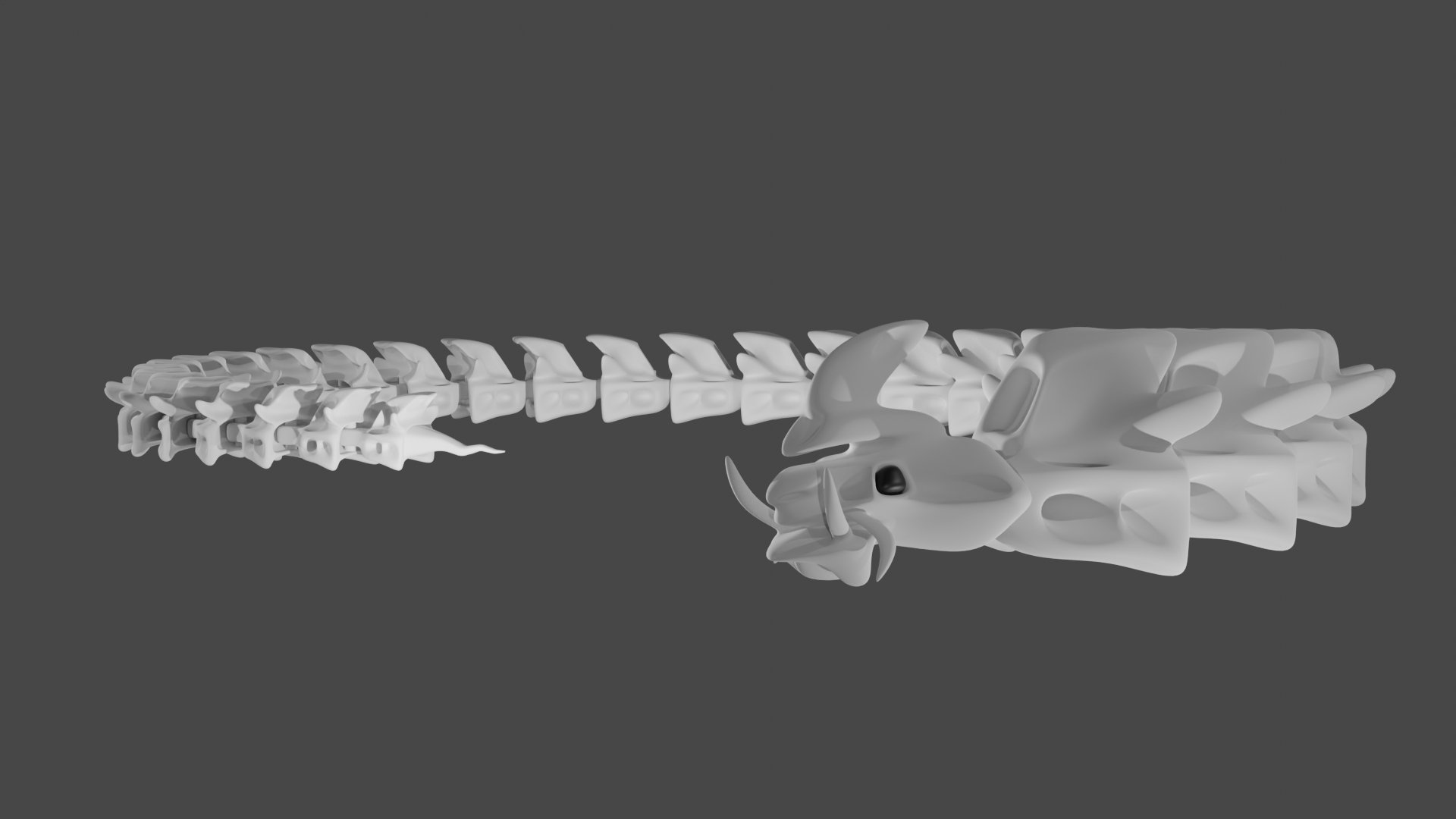 Flexible Primal Bone Dragon Made In Blender - Play Maker - BOOTH