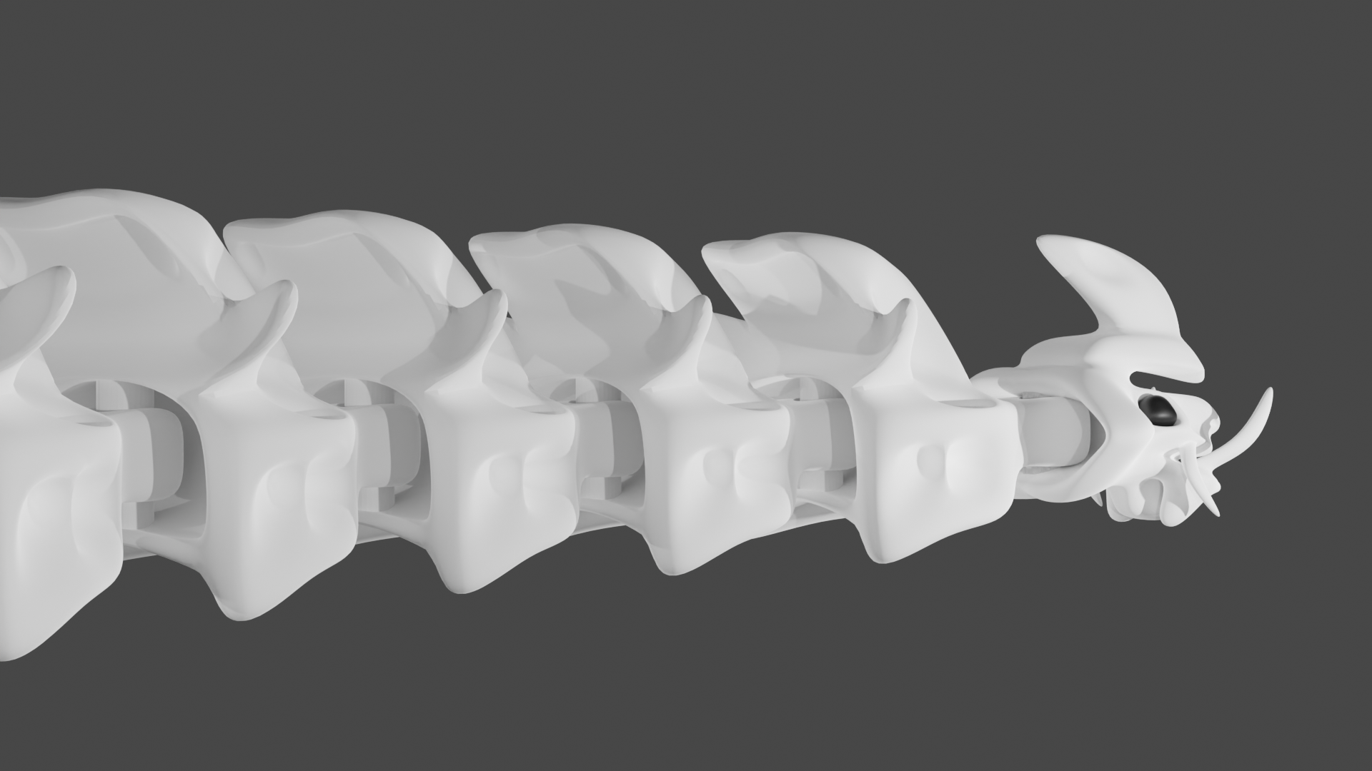 Flexible Primal Bone Dragon Made In Blender - Play Maker - BOOTH