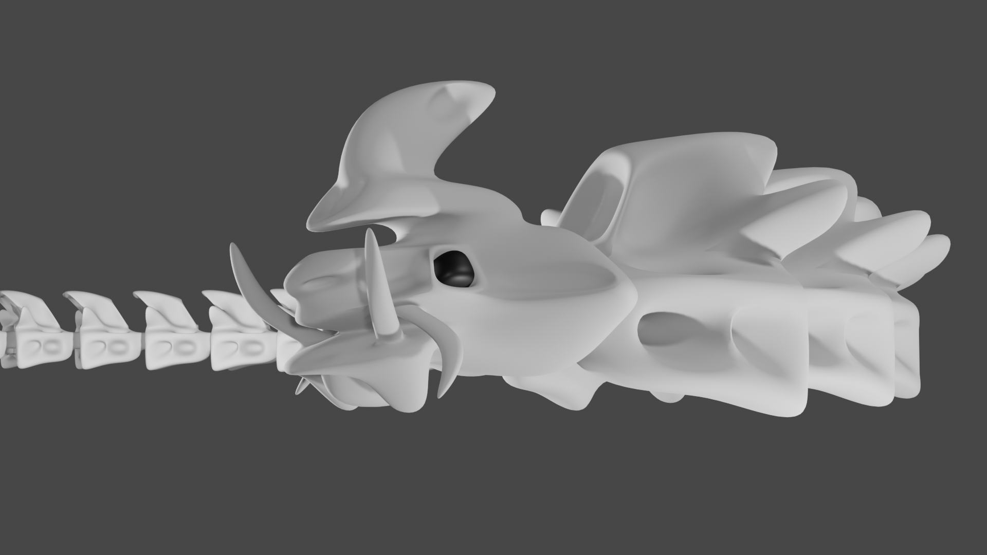 Flexible Primal Bone Dragon Made In Blender - Play Maker - BOOTH