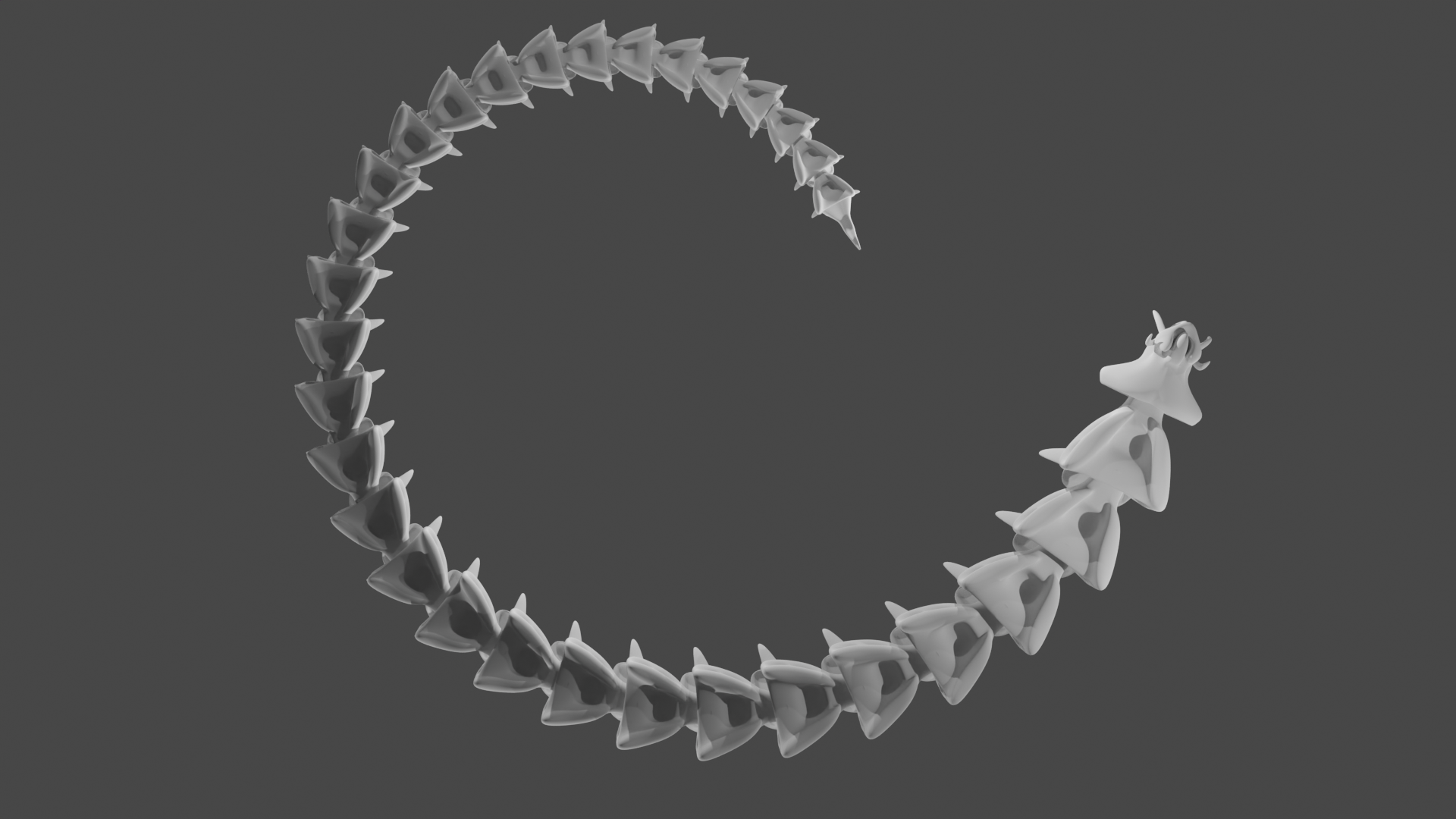 Flexible Primal Bone Dragon Made In Blender - Play Maker - BOOTH