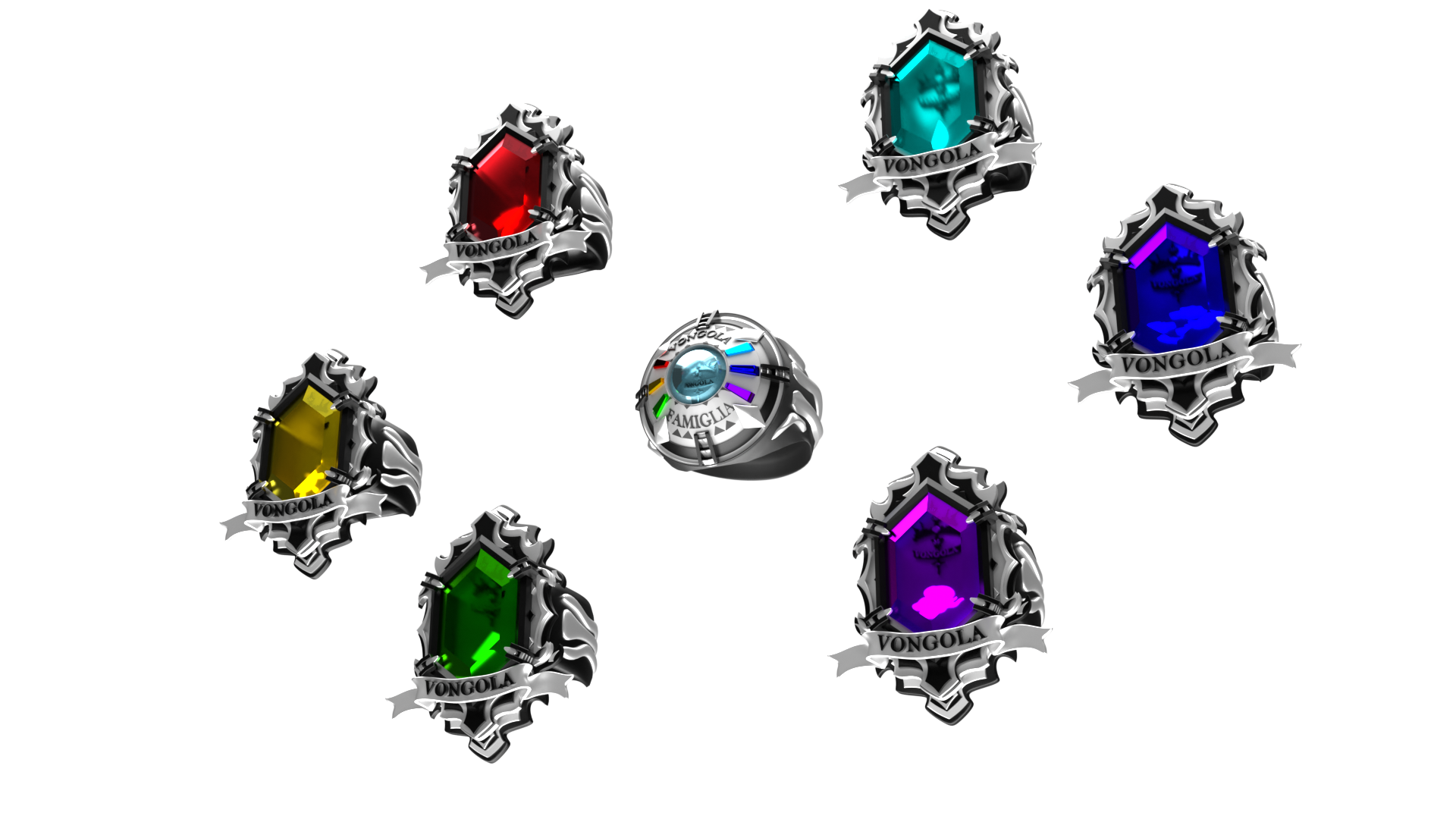 すべてのオ家庭教師ヒットマンREBORN! リジナルボンゴレリング / REBORN All Original Vongola Rings ...
