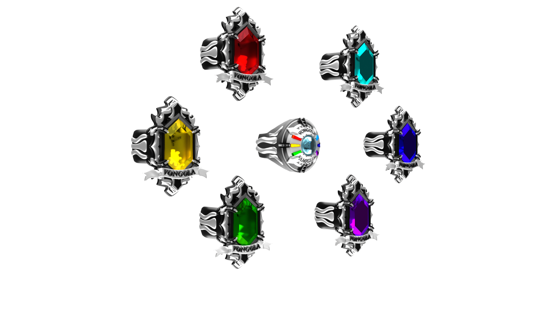 すべてのオ家庭教師ヒットマンREBORN! リジナルボンゴレリング / REBORN All Original Vongola Rings ...