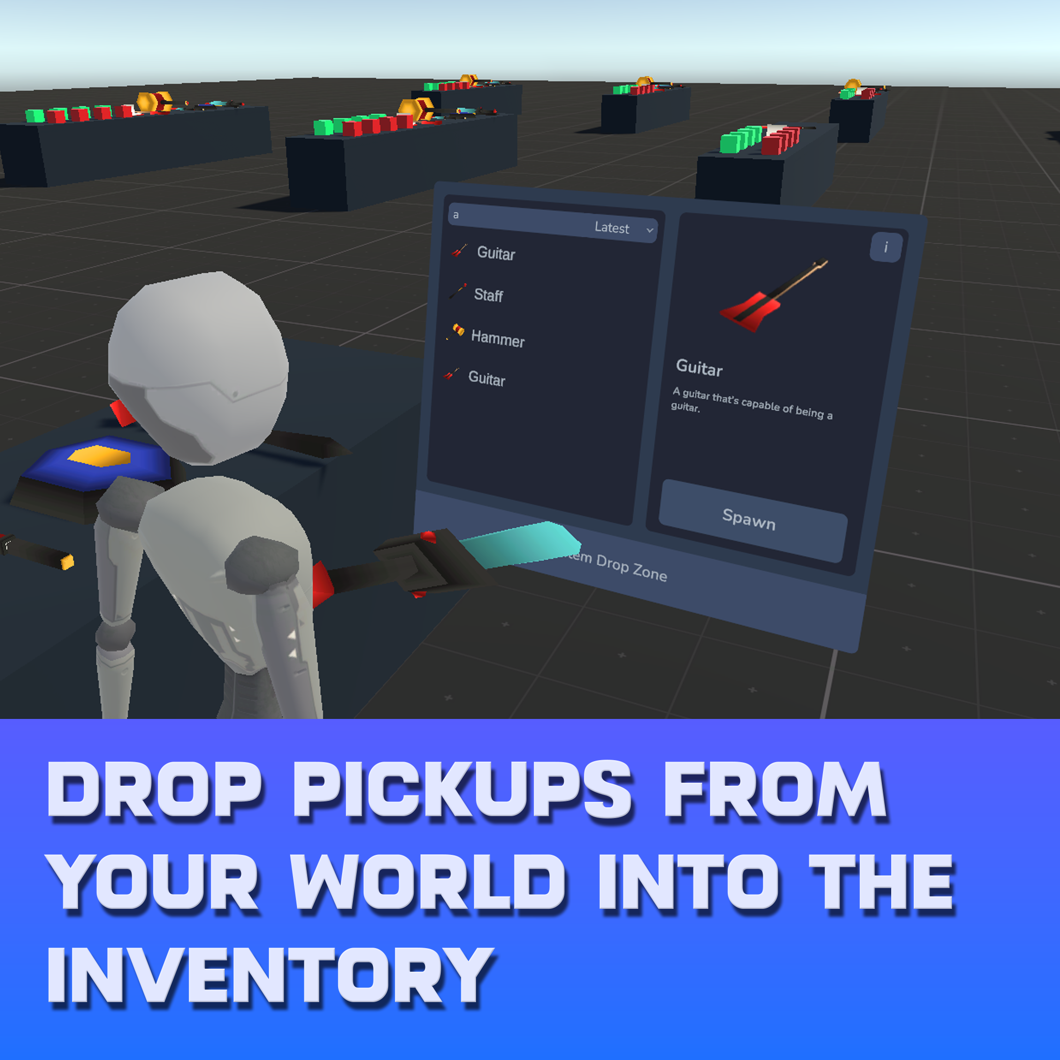 Pickup Inventory | VRChat World Prefab - Vowgan VR - BOOTH